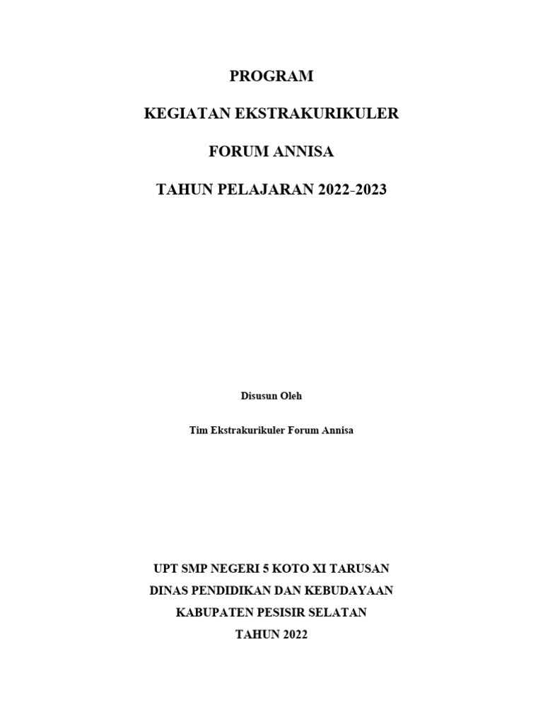 Program Forum Annisa OK | PDF