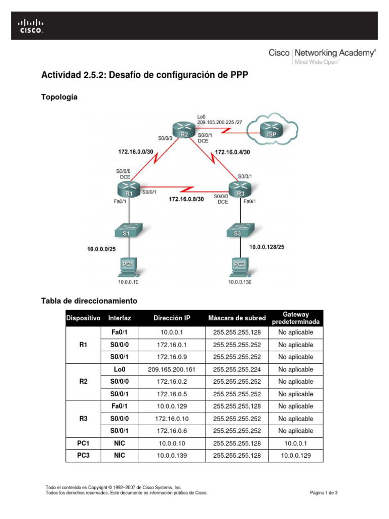 Actividad 2 5 2 Desafio de Configuracion | PDF | Enrutador (Computación) | Estándares de internet
