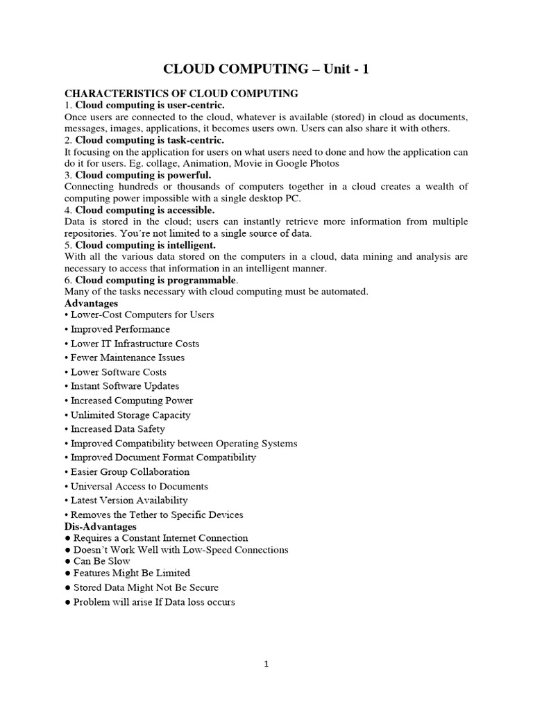 Cloud Computing Notes | Download Free PDF | Cloud Computing | Peer To Peer