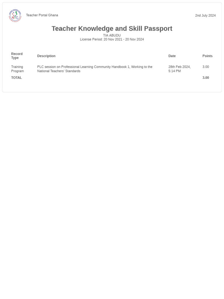 CPD Transcript | PDF