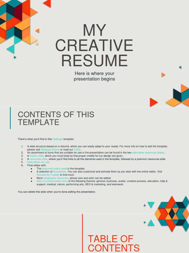 My Creative Resume XL by Slidesgo | PDF | Planets | Planets In Astrology