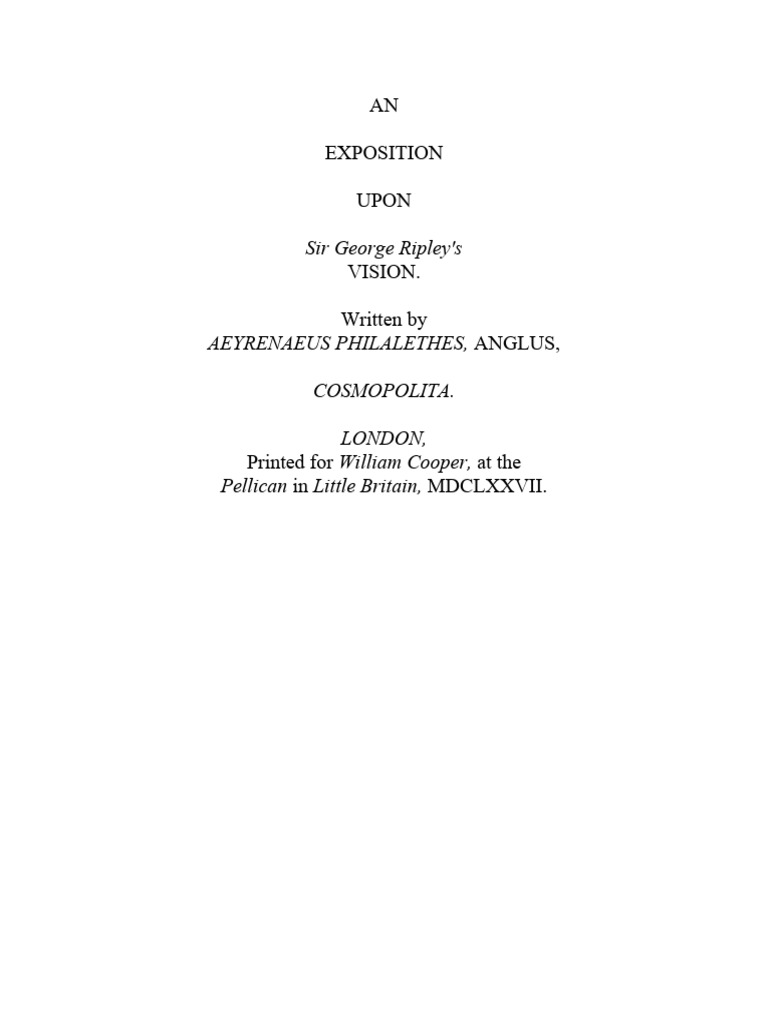 An Exposition On Geo Ripley's Vision 356-369 | PDF