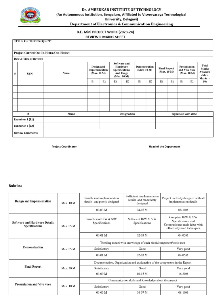 Review 2 Marks Sheet | PDF | Specification (Technical Standard ... Review 2 Marks Sheet | PDF | Specification (Technical Standard ...
