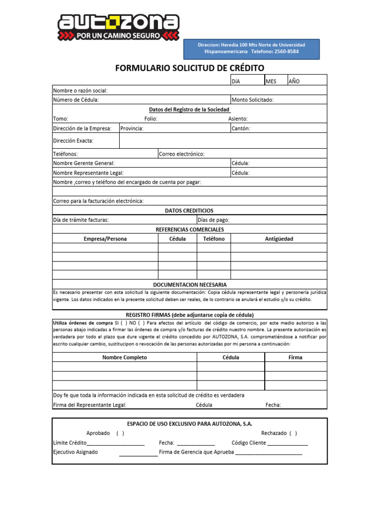Formato Solicitud Crédito | PDF | Crédito | Finanzas y dinero