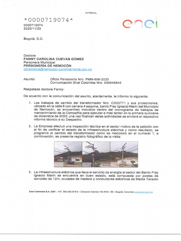 Respuesta Codensa 2 | PDF