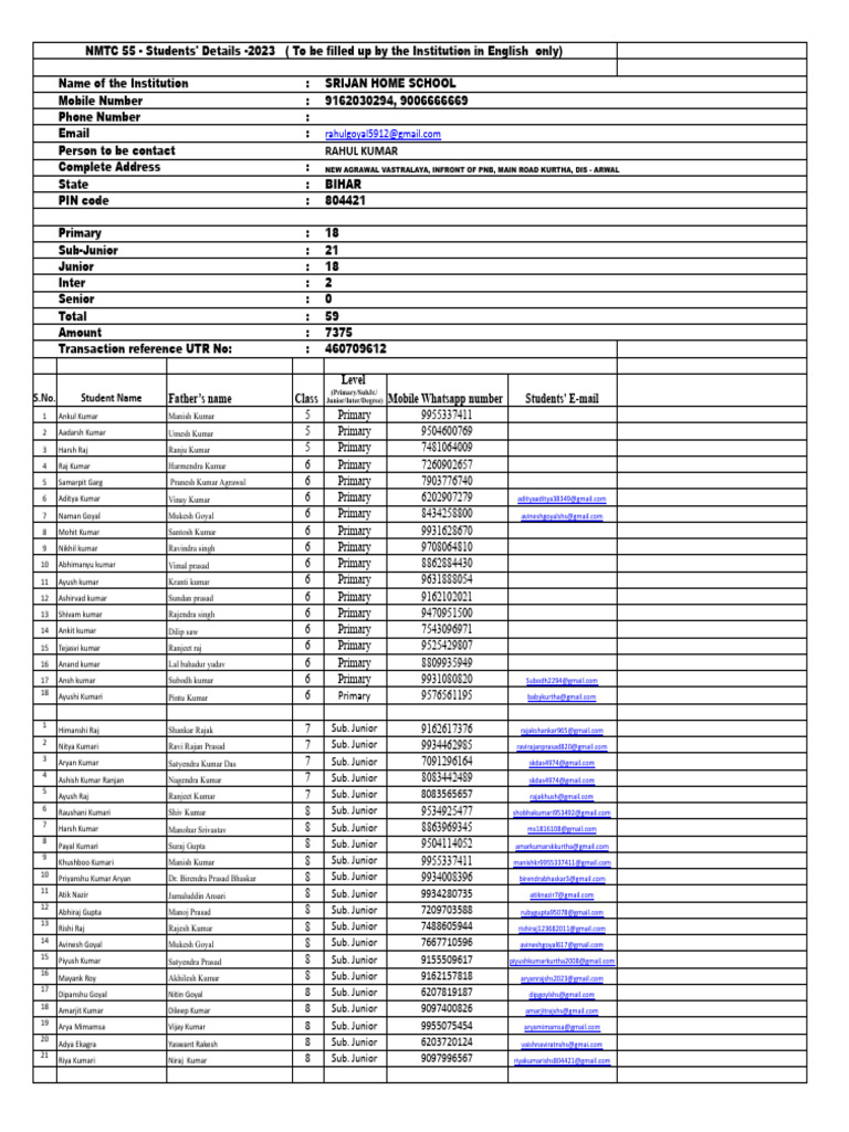 Untitled Spreadsheet - Sheet1 | PDF