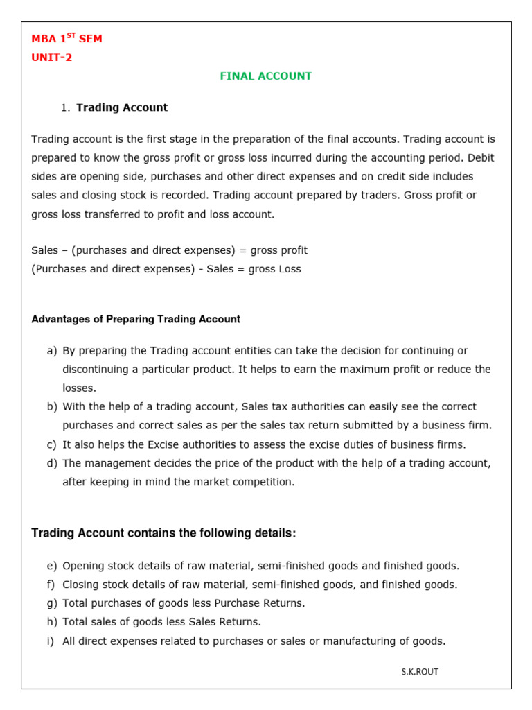 Final Account | PDF | Debits And Credits | Balance Sheet Final Account | PDF | Debits And Credits | Balance Sheet