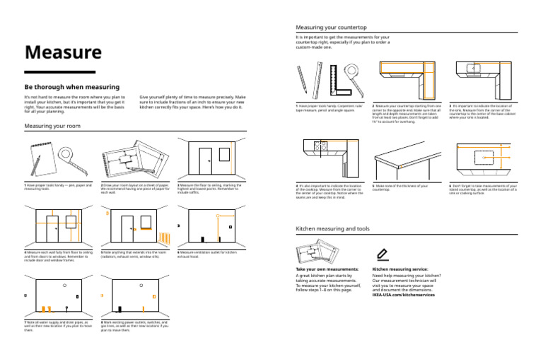 Ikea - How To Measure Your Kitchen | PDF | Countertop | Kitchen