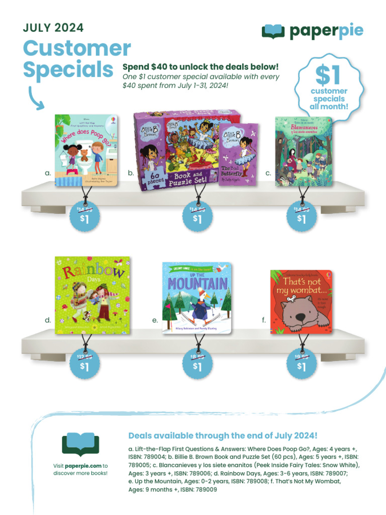 07 - July Customer Specials Printer Friendly Flyer | PDF