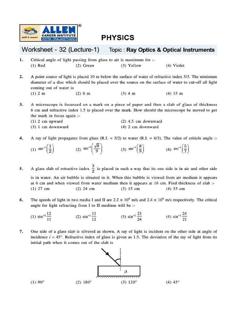 Ray Optics and Instruments | PDF