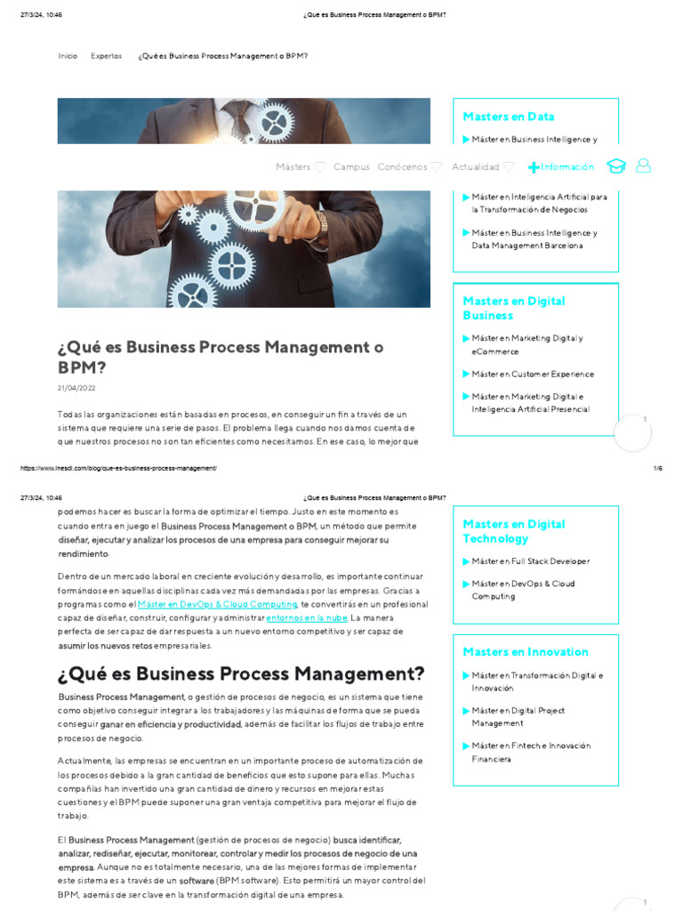 BPM Business Process Management | PDF | Gestión de Procesos de Negocio ...