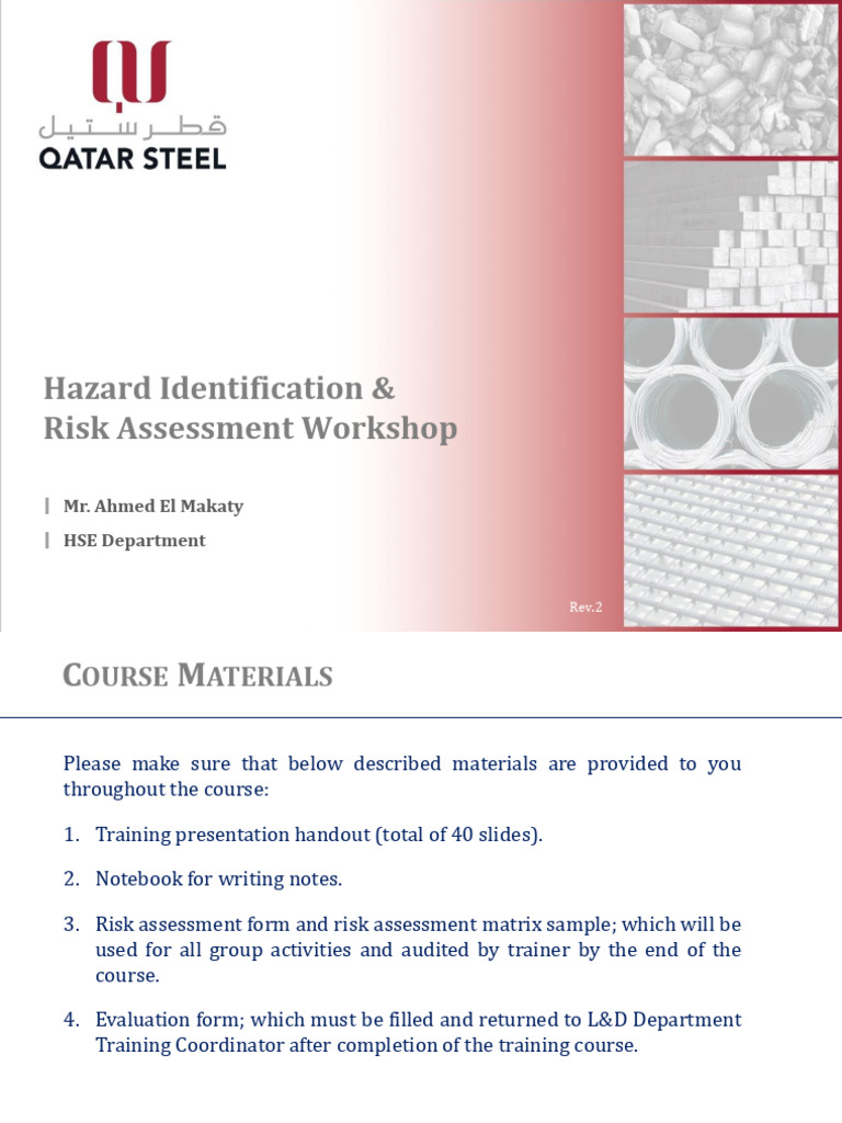 Risk Assessment Workshop Rev.2 | PDF | Risk | Risk Assessment