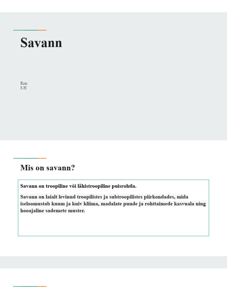 Savann | PDF