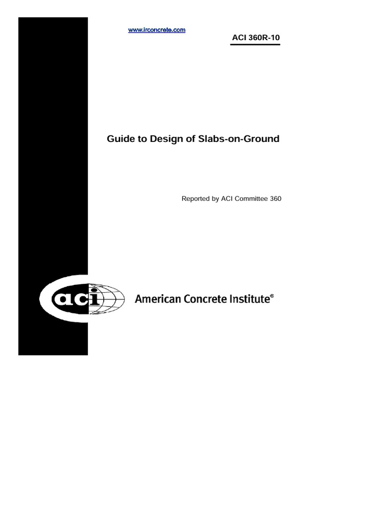 ACI 360R-10 Guide To Design of Slabs On Ground | PDF