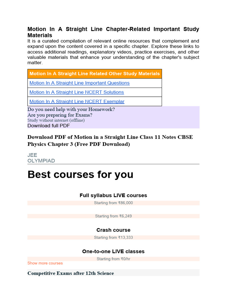 Kinematics 5 Pdf Velocity Speed 