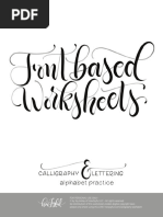 Basic Brush Calligraphy Strokes - Practice Sheets | PDF