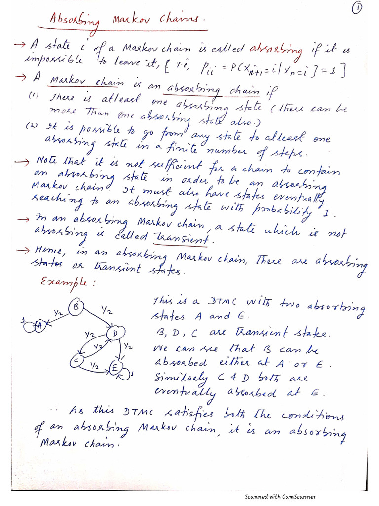 Absorbing Markov Chains | PDF