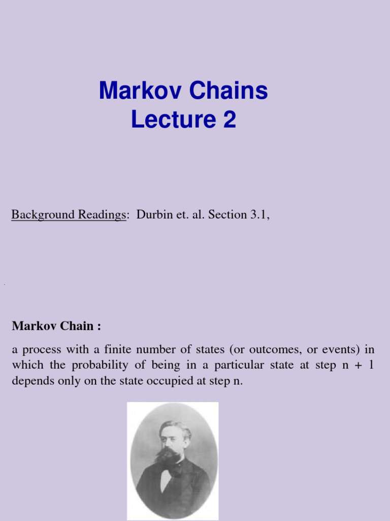 Markov Chainsfin | PDF | Markov Chain | Matrix (Mathematics)