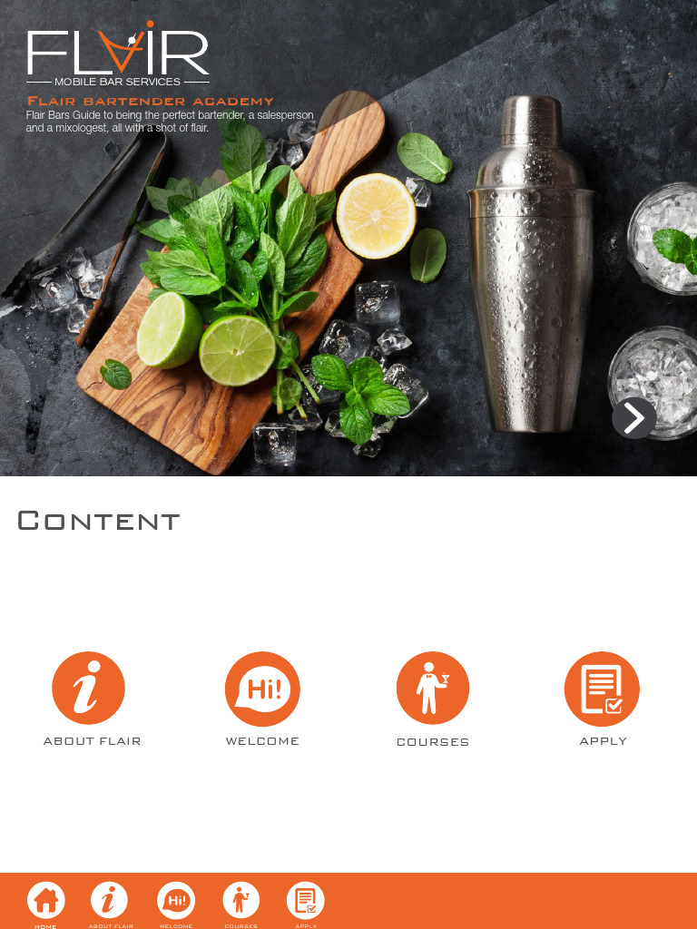 Flair Mobile Bar Acdemy 1 | PDF | Bartender | Drink