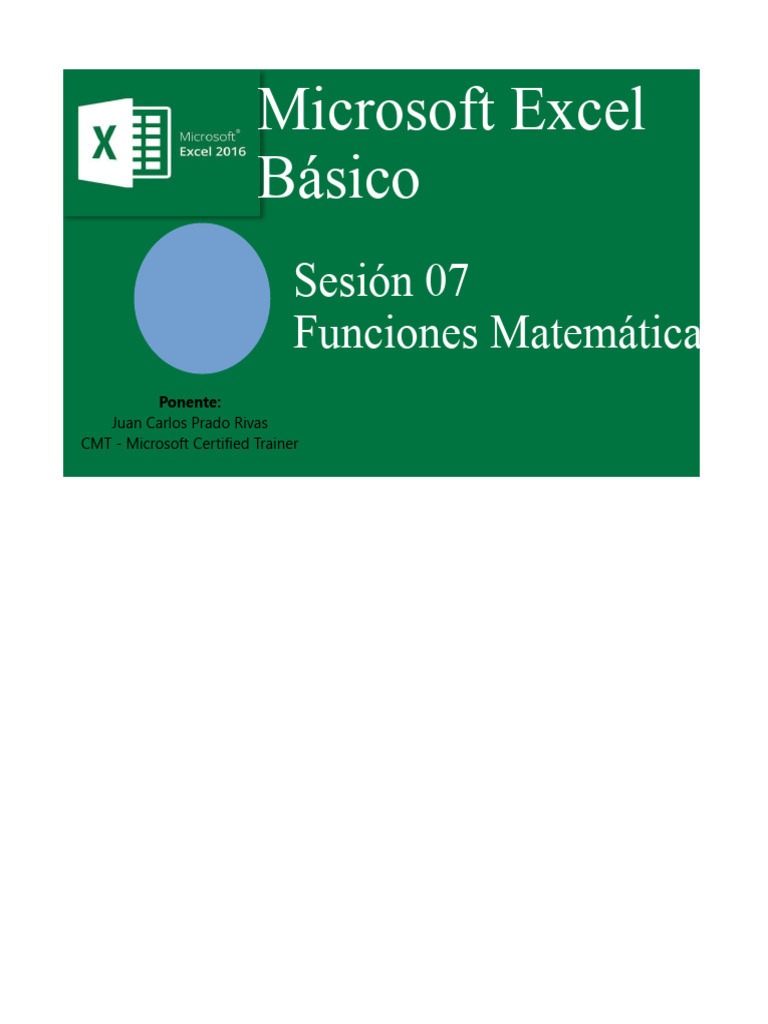 Funciones Matemáticas y Estadísticas en Excel | PDF | Función ...