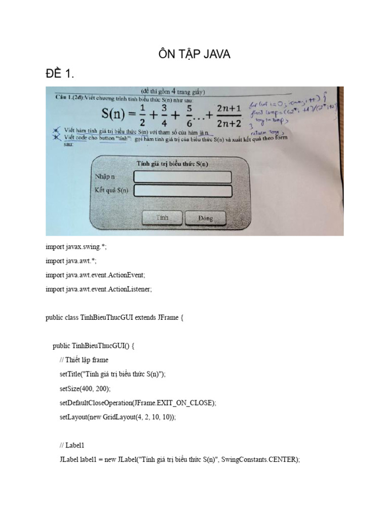 Java GUI for Expression Calculation | PDF | Object Oriented Programming | Data