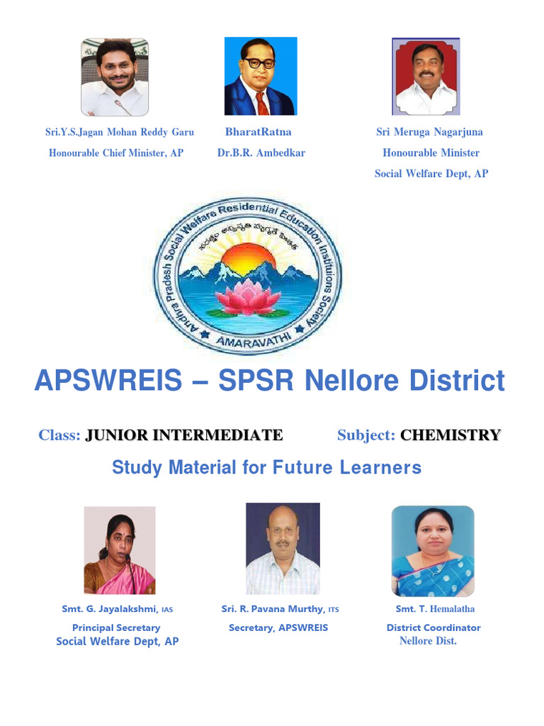 JR-CHEMISTRY-study Material For Future Learners | PDF | Energy Level ...