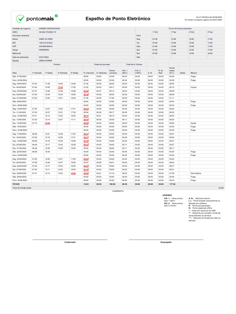 Pontomais_-_Espelho_de_Ponto_Eletrônico_(01.06.2024_-_30.06.2024)_-_c06bc27d | PDF