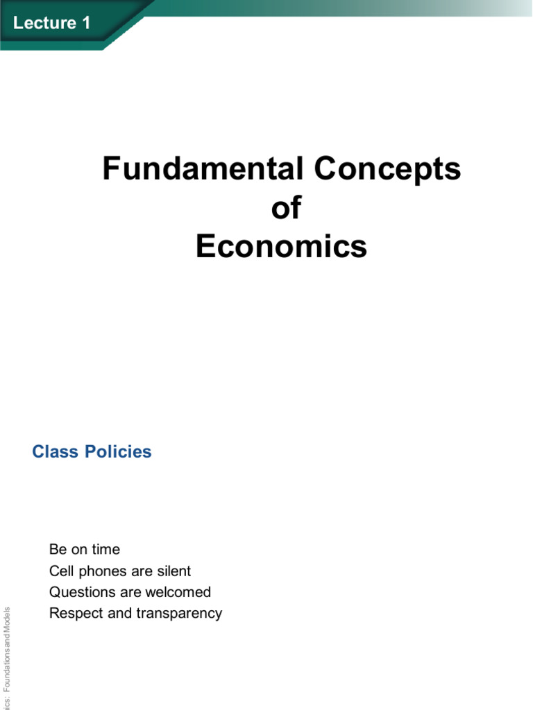 1. Introduction - Basic Concepts | PDF | Market (Economics) | Microeconomics