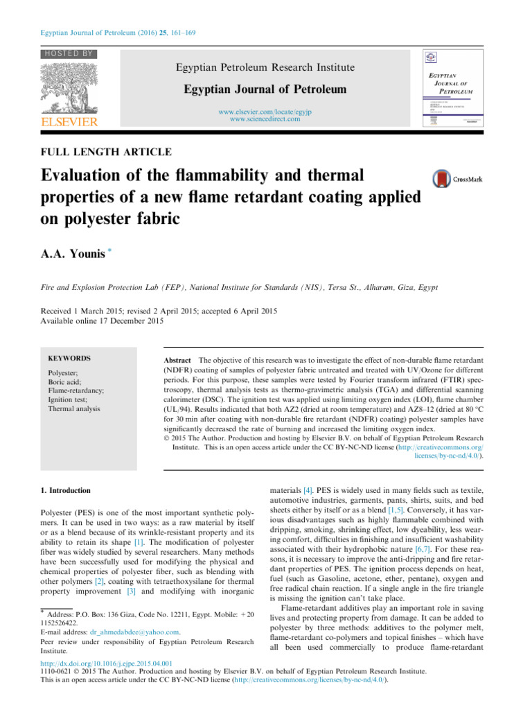 Evaluation of The Flammability and Thermal Properties | PDF | Differential Scanning Calorimetry ...