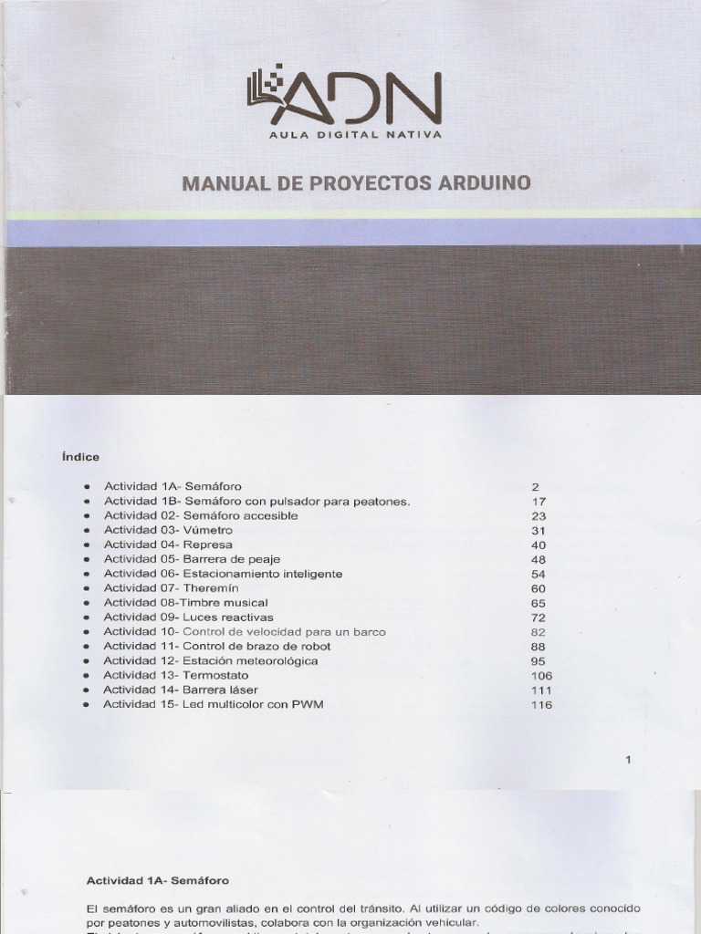 Manual de Proyectos Arduino | PDF