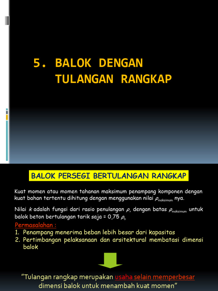 05 Balok Tulangan Rangkap | PDF