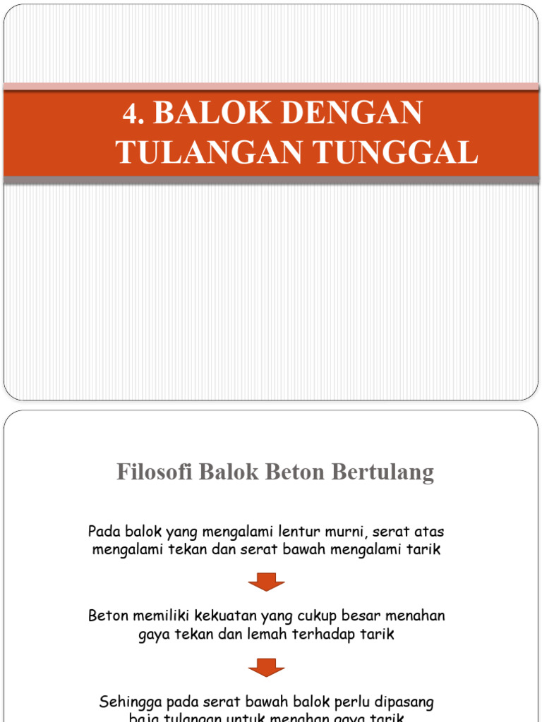 04 Balok Tulangan Tunggal | PDF