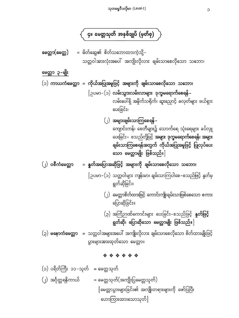 L1.4 - Myitta Thote (DKHT) | PDF