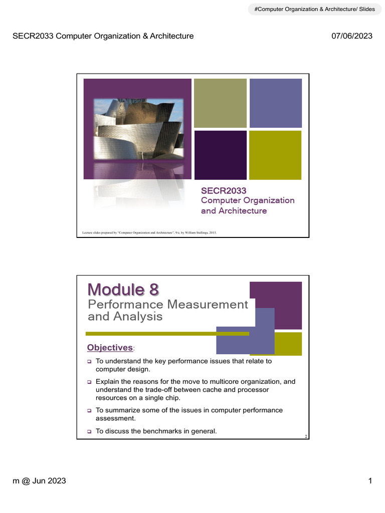 Module 8 Performance Measurement Analysis Pdf Computer