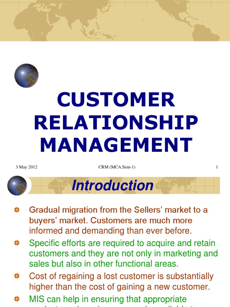 Customer Relationship Management | PDF | Customer Relationship ...