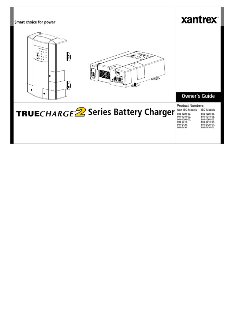975 0526-01-02 Rev ETruecharge2 Battery Charger Owners Guide ENG | PDF | Battery Charger ...