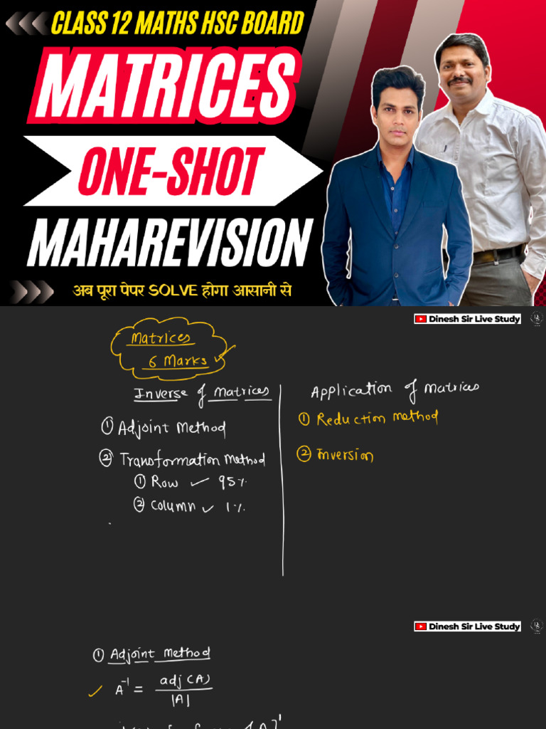 MATRICES ONE SHOT MAHAREVISION 2024 | PDF