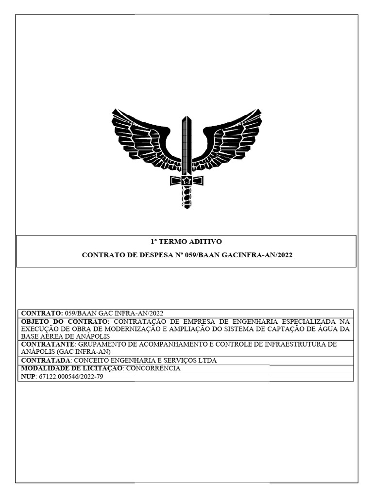 059-2022 - 1° Termo Aditivo - Agua | PDF | Brasil