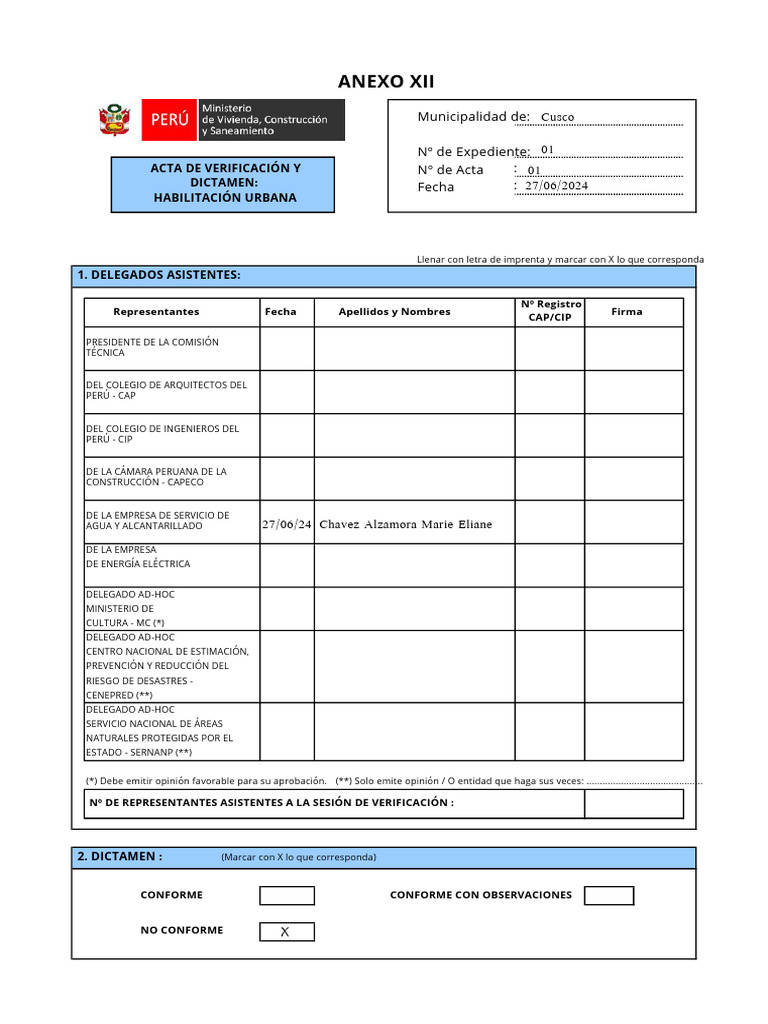 Verificación y Dictamen Urbano Cusco | PDF | Tecnología