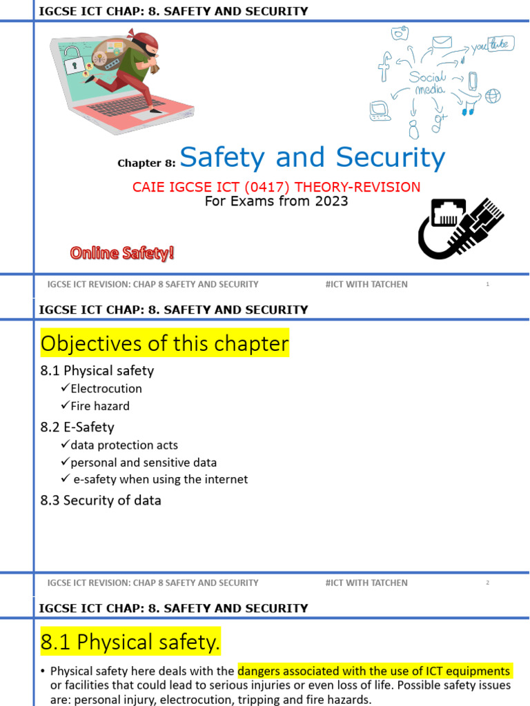 Igcse Ict Chapter 8 Safety And Security Pdf Malware Security