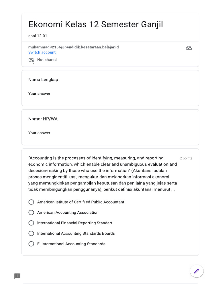 Soal Ganjil Kelas 12 | PDF
