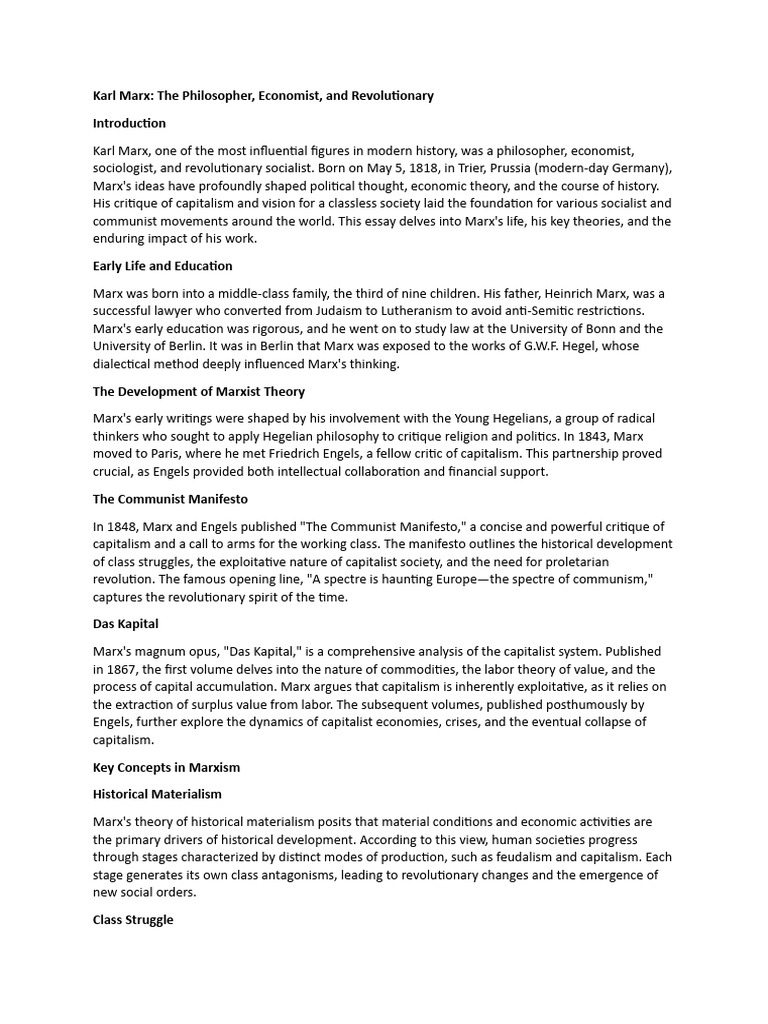 Karl Marx - The Barnet Version | PDF | Karl Marx | Capitalism