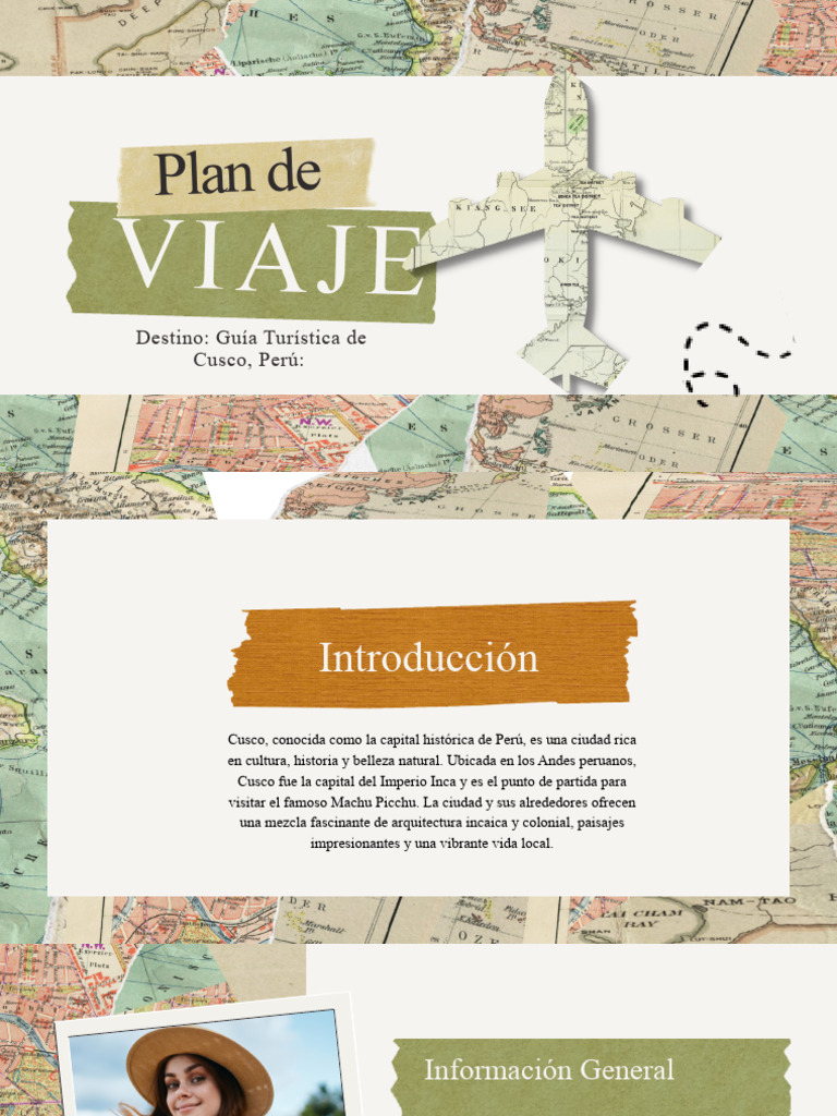 Presentación Diapositivas Plan de Viaje de Vacaciones Scrapbook Beige y Verde (1) | PDF | Perú ...
