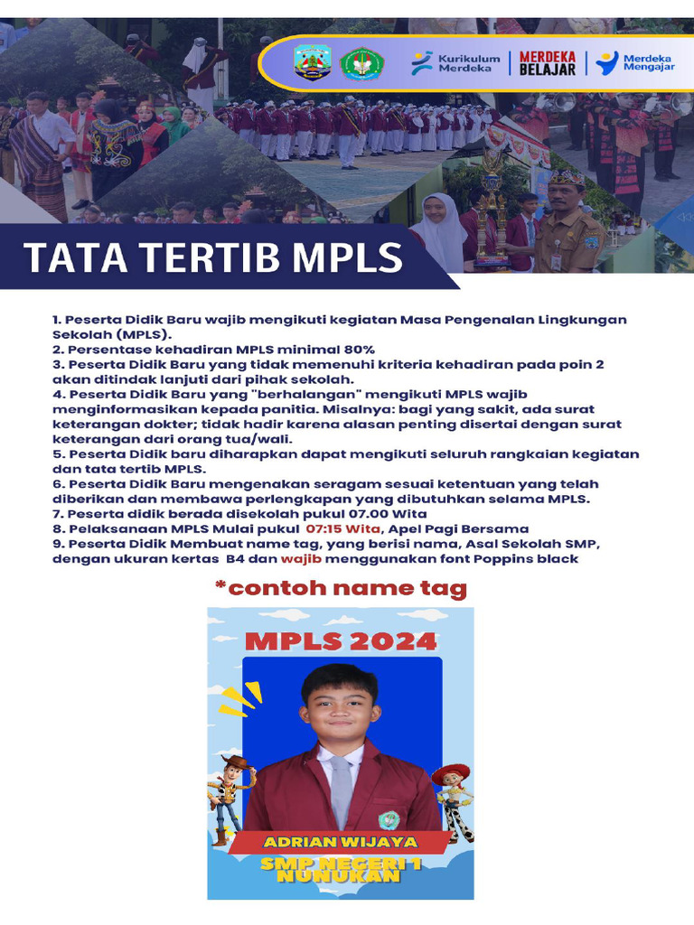 Tata Tertib & Jadwal Mpls 2024 | PDF
