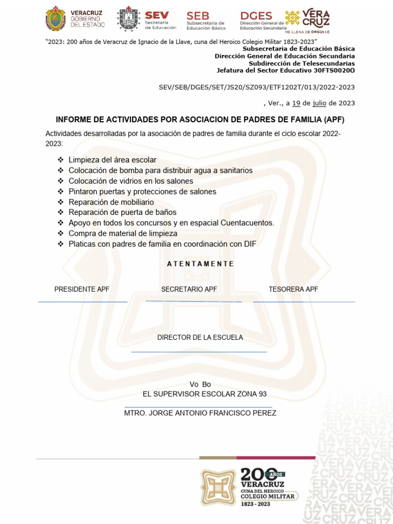 FORMATO DE ACTIVIDADES DE APF | PDF