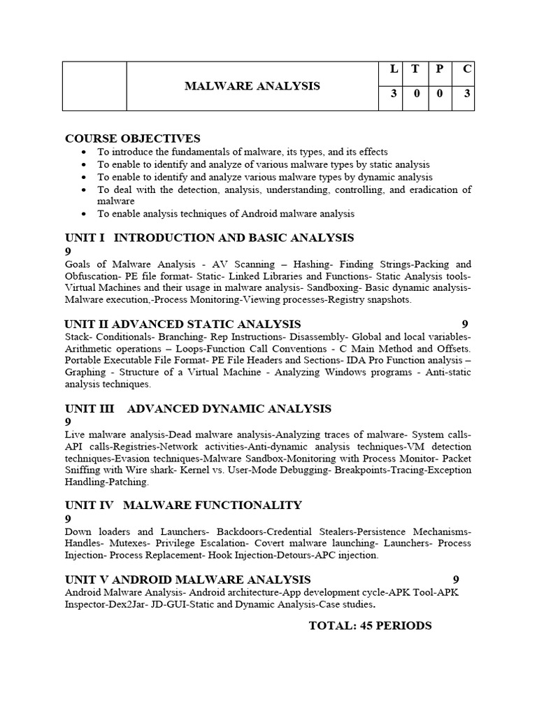 Malware Analysis | PDF | Malware | Software Engineering