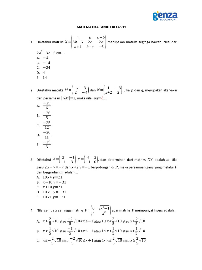 Soal 11 Sma Matematika Lanjut - G-Eval 4 | PDF | Metode & Bahan Ajar