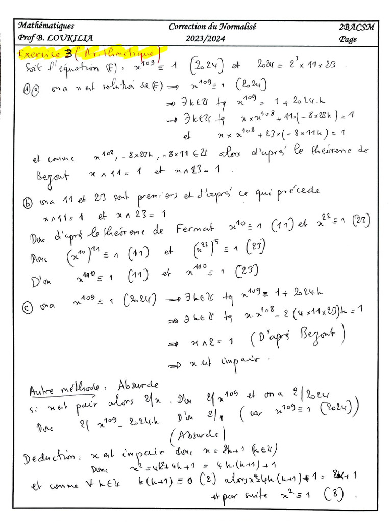 Arithmétique SM | PDF