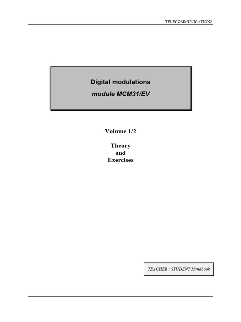 MC3101E0 Digital Modulation | PDF | Modulation | Bit Rate