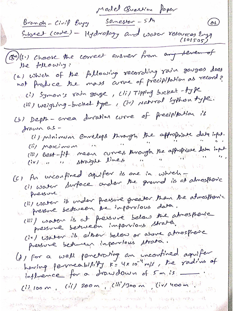 HWRE Special Questions | PDF